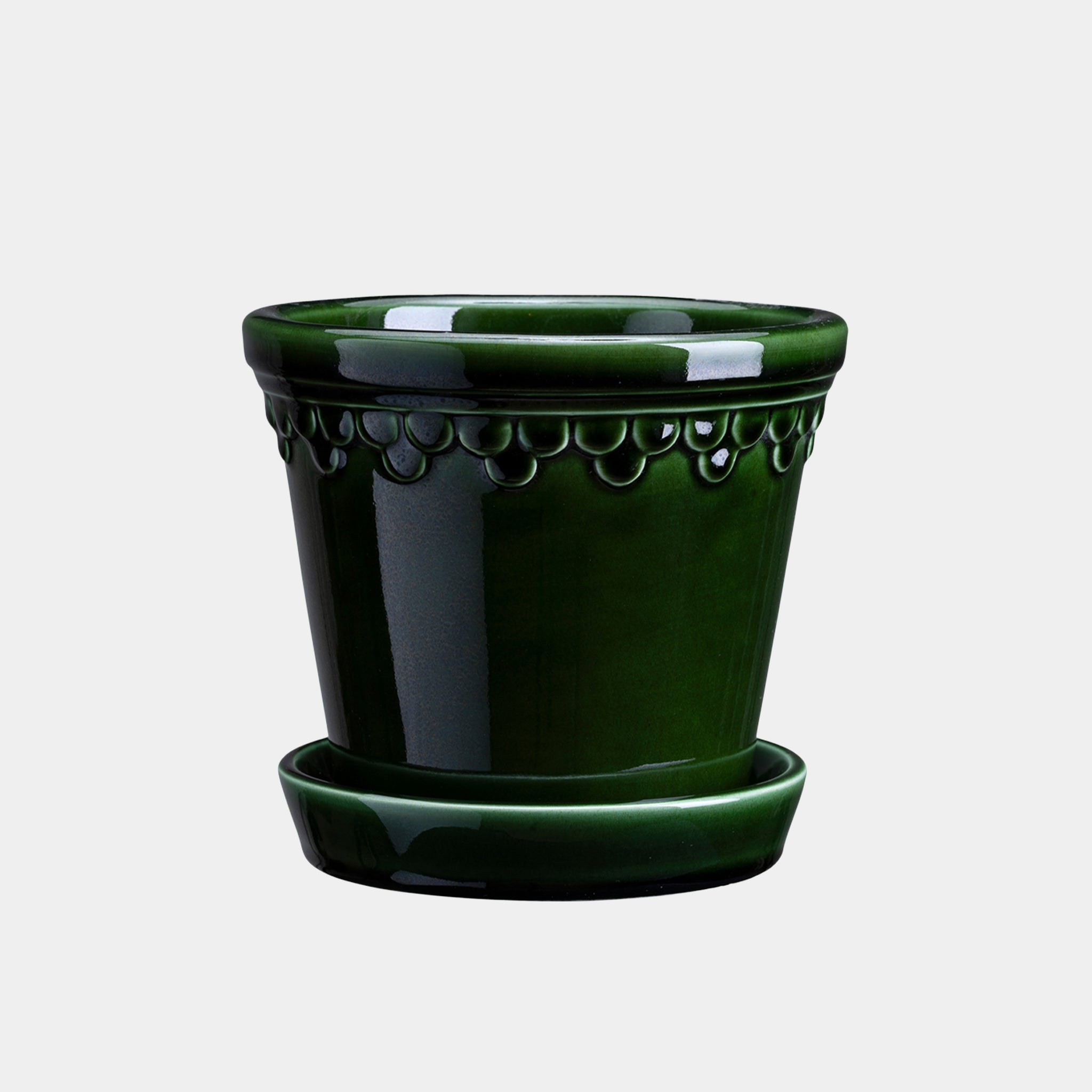 Bergs Potter Københavner Glazed Pot & Saucer – Gardenheir