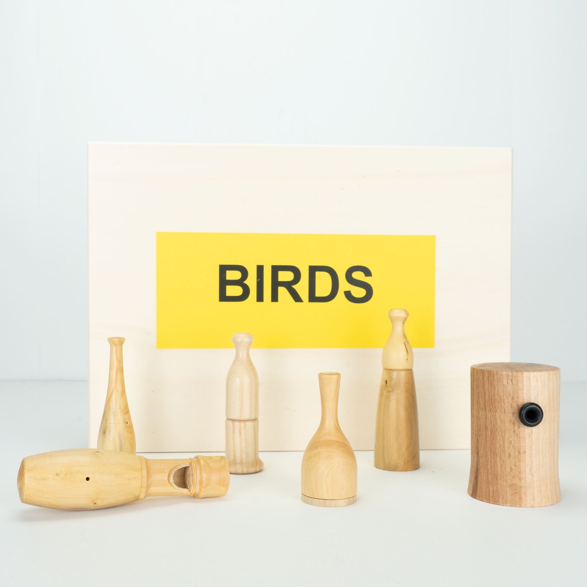 Handmade wooden Bird Calls -Western American Birds Set of 6 – Gardenheir