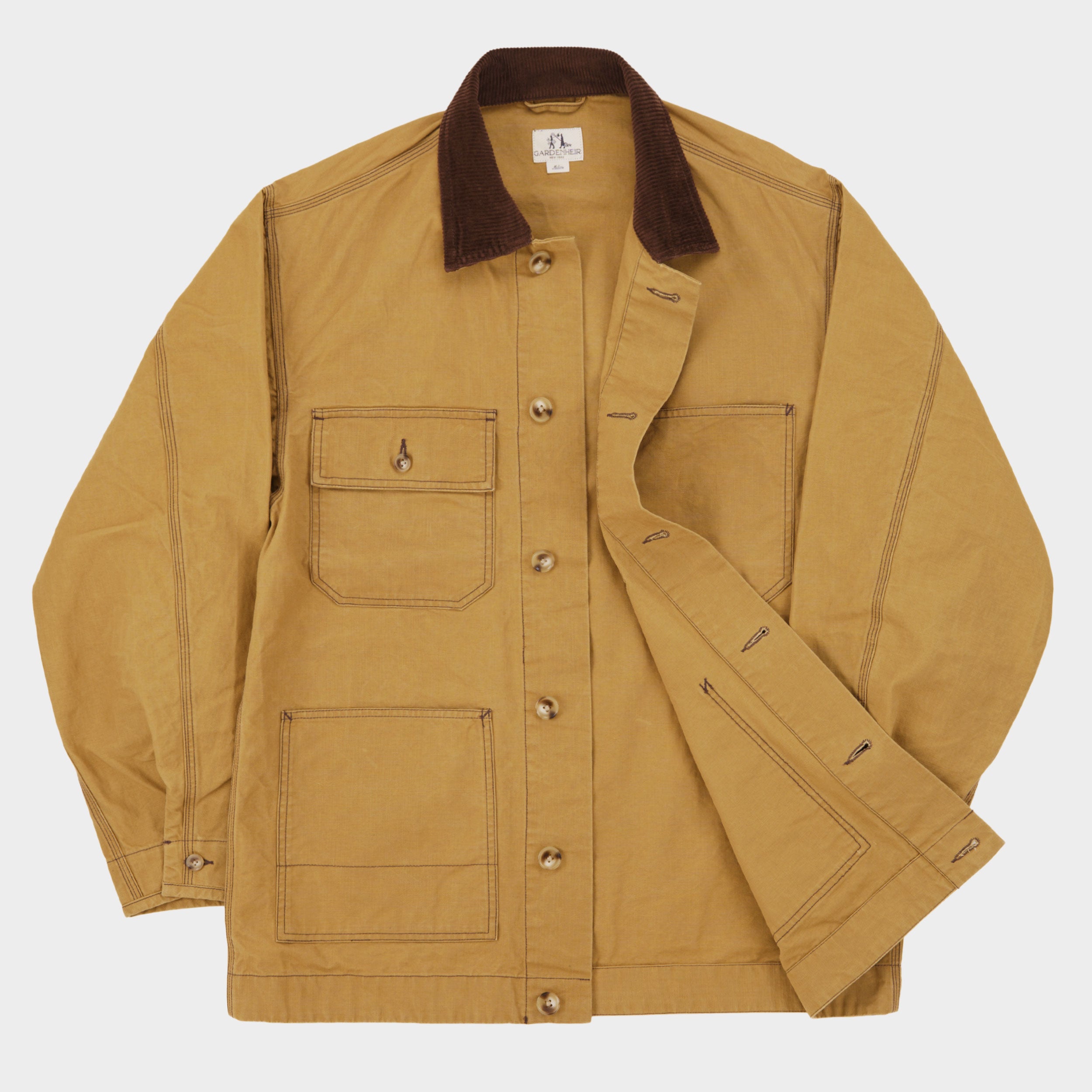 Waxed Cotton Canvas Barn Jacket in Hay – Gardenheir