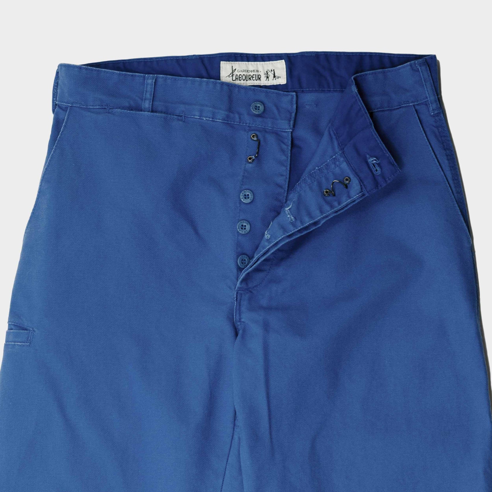 Le Laboureur x Gardenheir French Cotton Farm Pant in Stonewashed Frenc