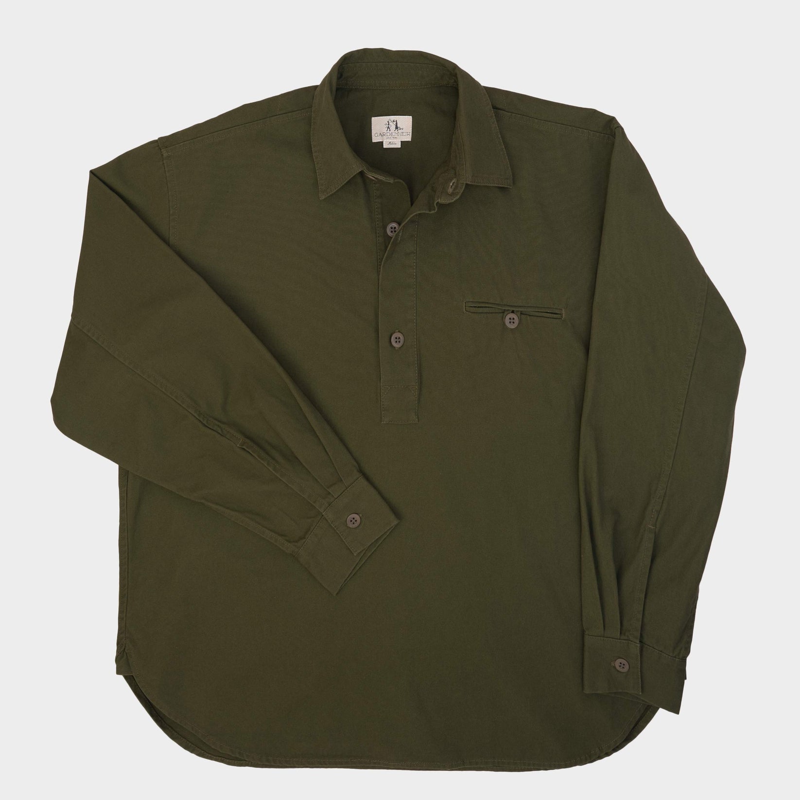Washed Cotton Gardening Smock No. 2 in Olive – Gardenheir