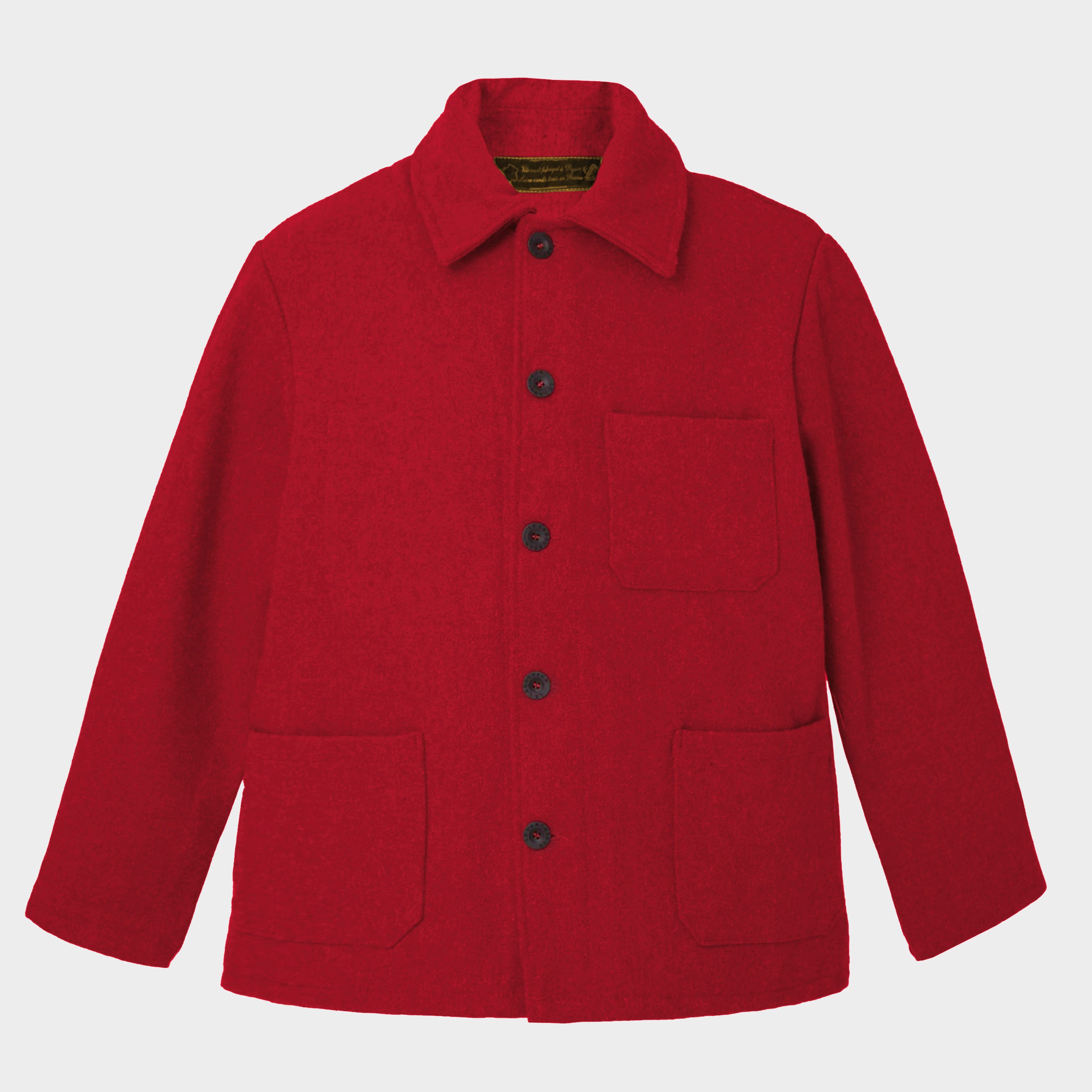 Le Laboureur French Wool Field Coat in Red – Gardenheir