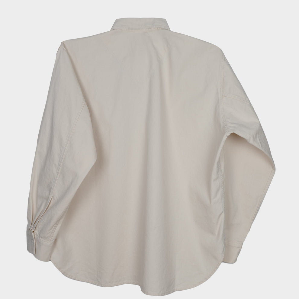 Washed Cotton Gardening Smock No. 2 in Off-White – Gardenheir