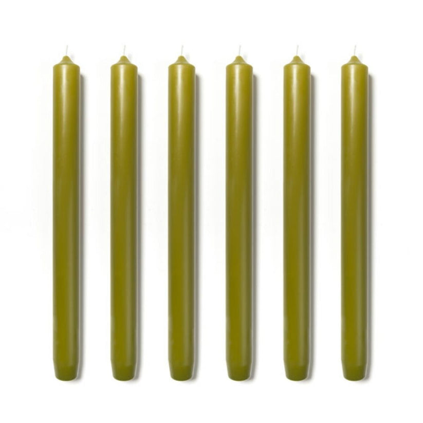 Set of 6 Trudon 8" Madeleine Taper Candles in Khaki Green – Gardenheir