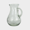 Floral Etched Round Pitcher in Blown Recycled Glass – Gardenheir