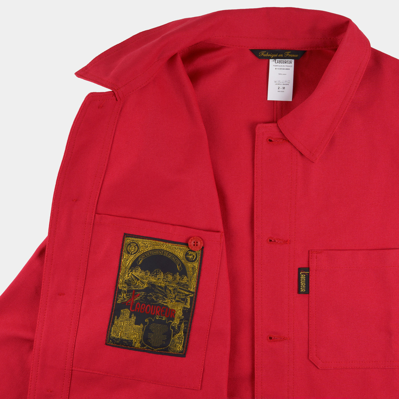 Le Laboureur French Cotton Work Jacket in Red – Gardenheir